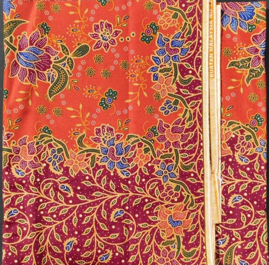 Malaysian Batik Sarong Traditional Floral Unisex Summer Wear Cotton ...