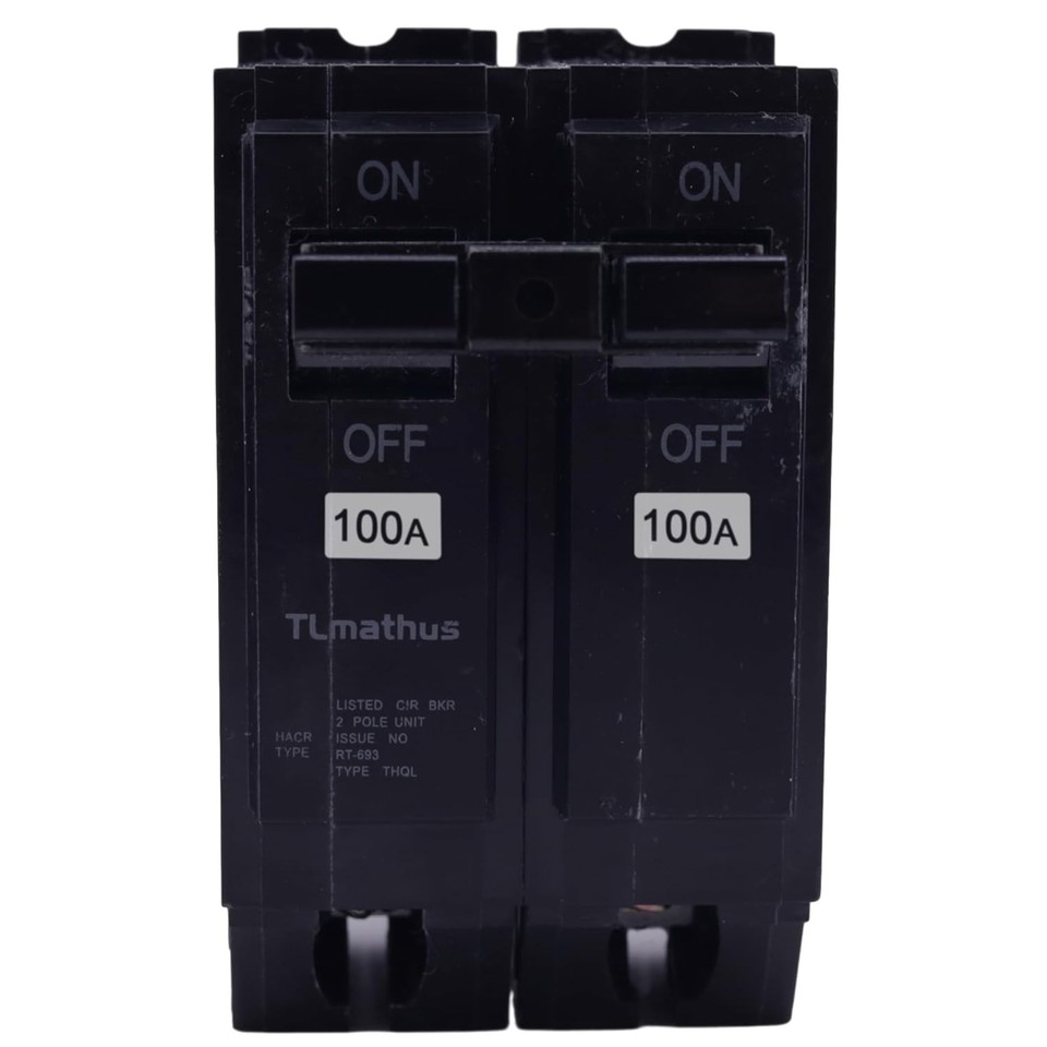 THQL21100 100 amp Breaker 2 Pole Plug-in Mount Standard Circuit Breaker ...