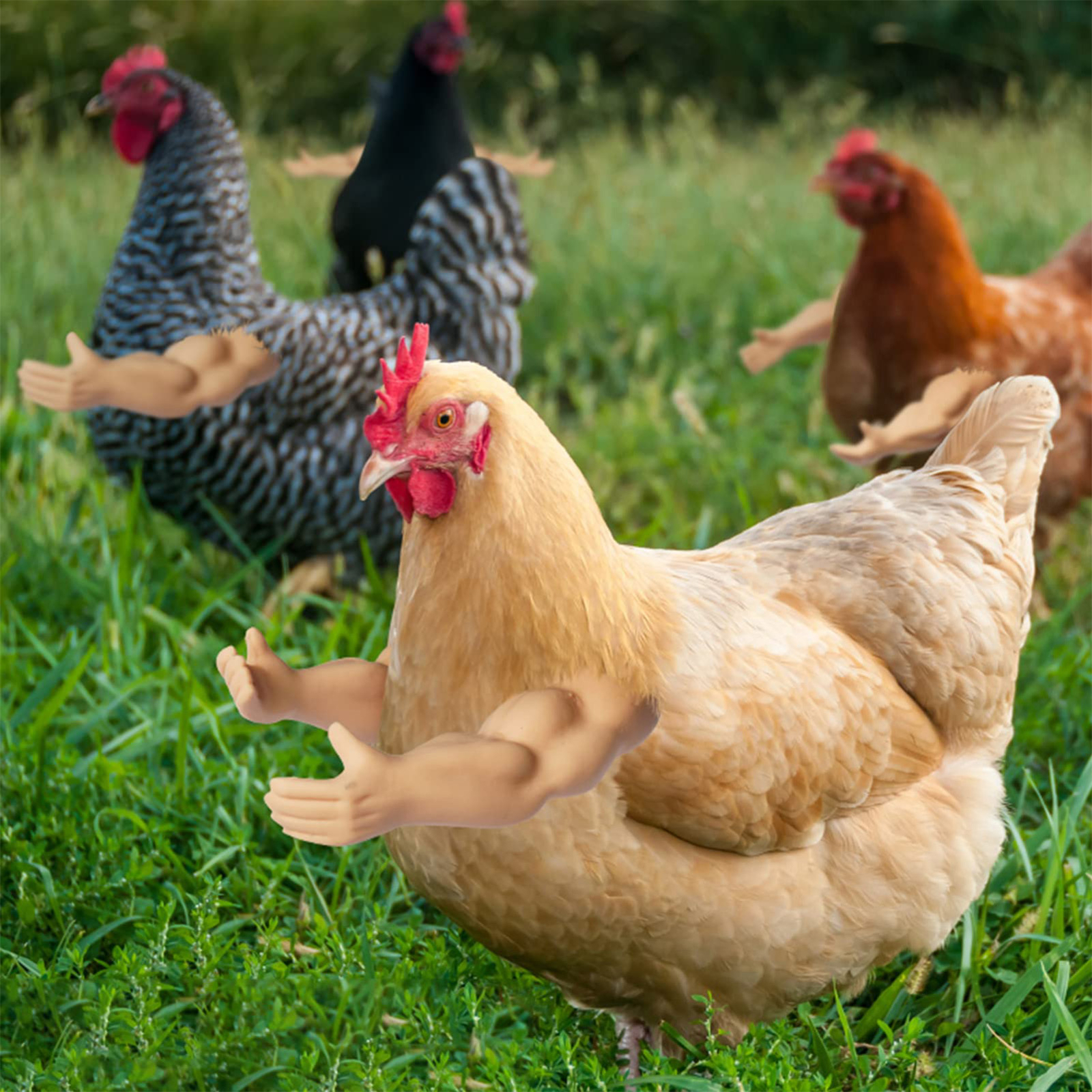 Chicken-Arms, Muscle Chicken-Arms Toys for Chickens Fist Fighting ...