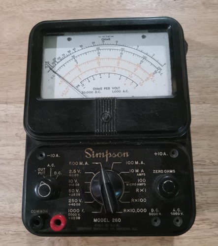 Vintage Simpson Model 260 Multimeter - No Leads / Untested | eBay
