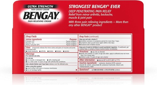 Bengay Ultra Strength Cream, 4-Ounce Tubes (Pack of 3) 6154653089005| eBay
