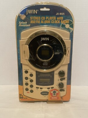 JWIN Cd Clock Shower Radio Cd Player AM FM Stereo New In Box NOS | eBay