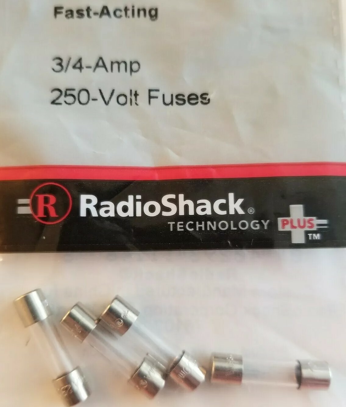 RadioShack 3/4 Amp 250 Volt Fast-Acting Fuses 270-1048 2701048 *FREE ...