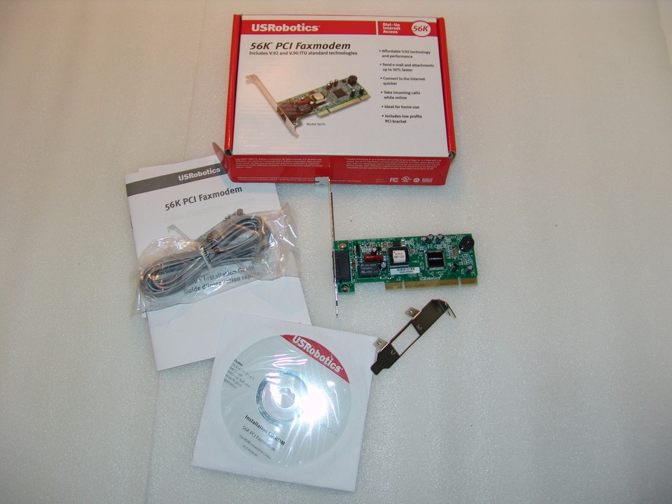 USRobotics, USR5670, 56K, PCI, v.92/v.90, Faxmodem | eBay