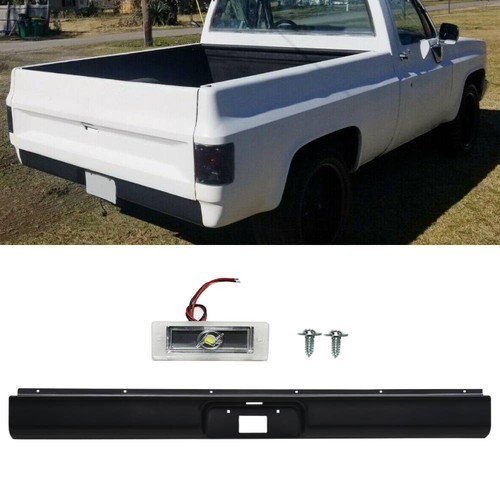 Rear Bumper Roll Pan w/LED Light Black Fits 1973-1987 Chevy C10 C20 ...