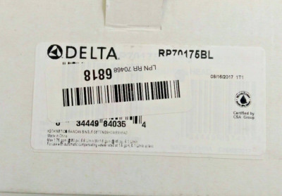 Delta RP70175BL H2Okinetic® Single-Setting Raincan Shower Head in Matte ...