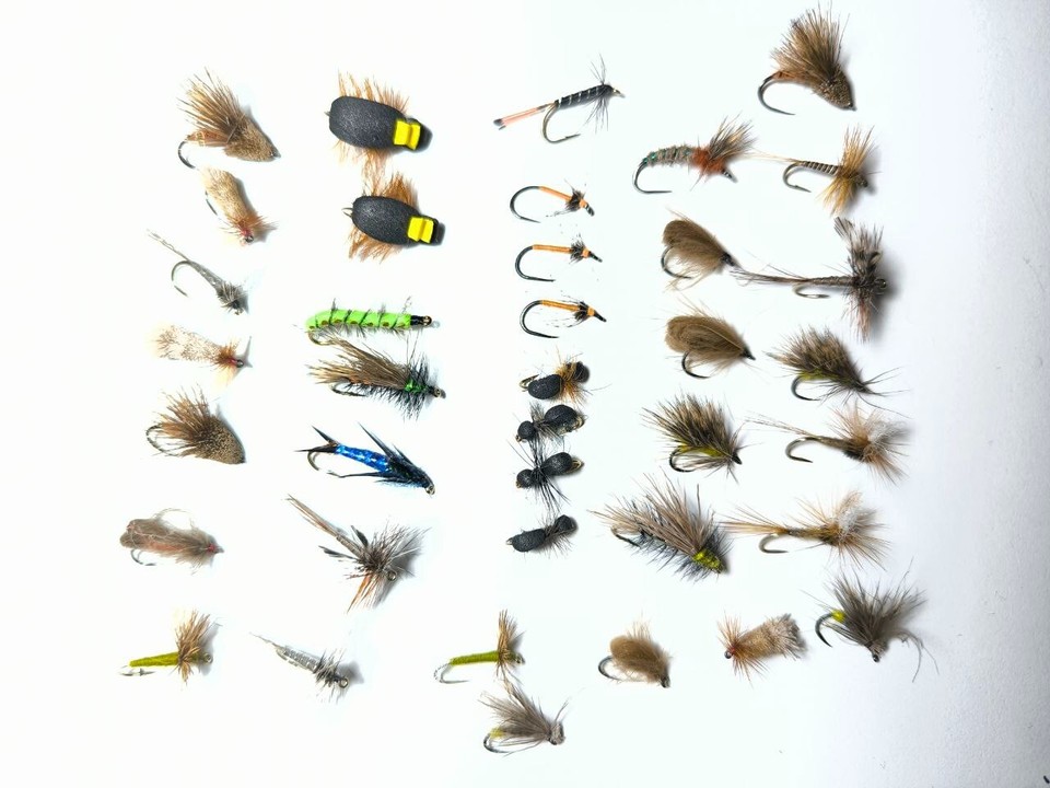 111 pcs Fly fishing flies, streamers, dry fly, wet fly, nymphs, emergers | eBay