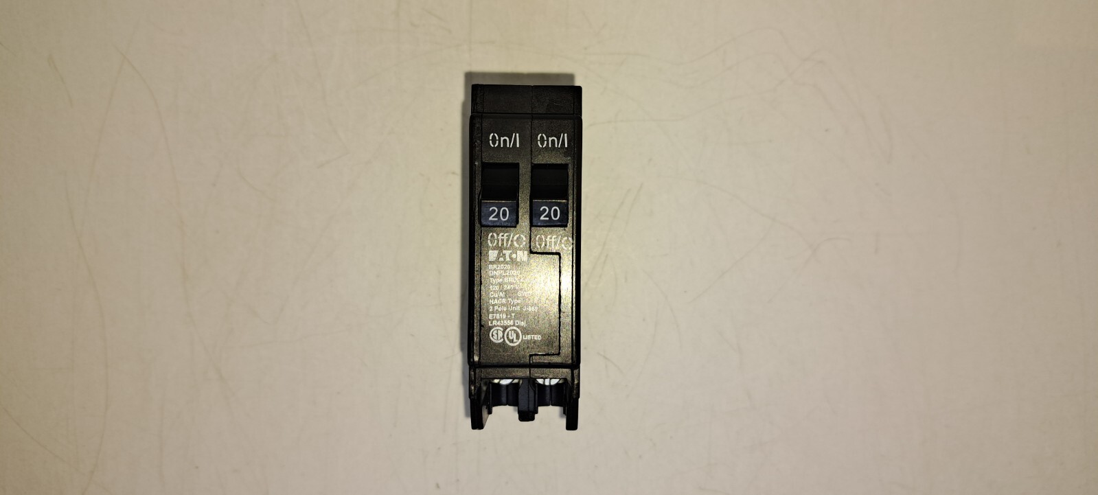 EATON CUTLER HAMMER BR2020 20 Amp 2 Pole Tandem Circuit Breaker ...
