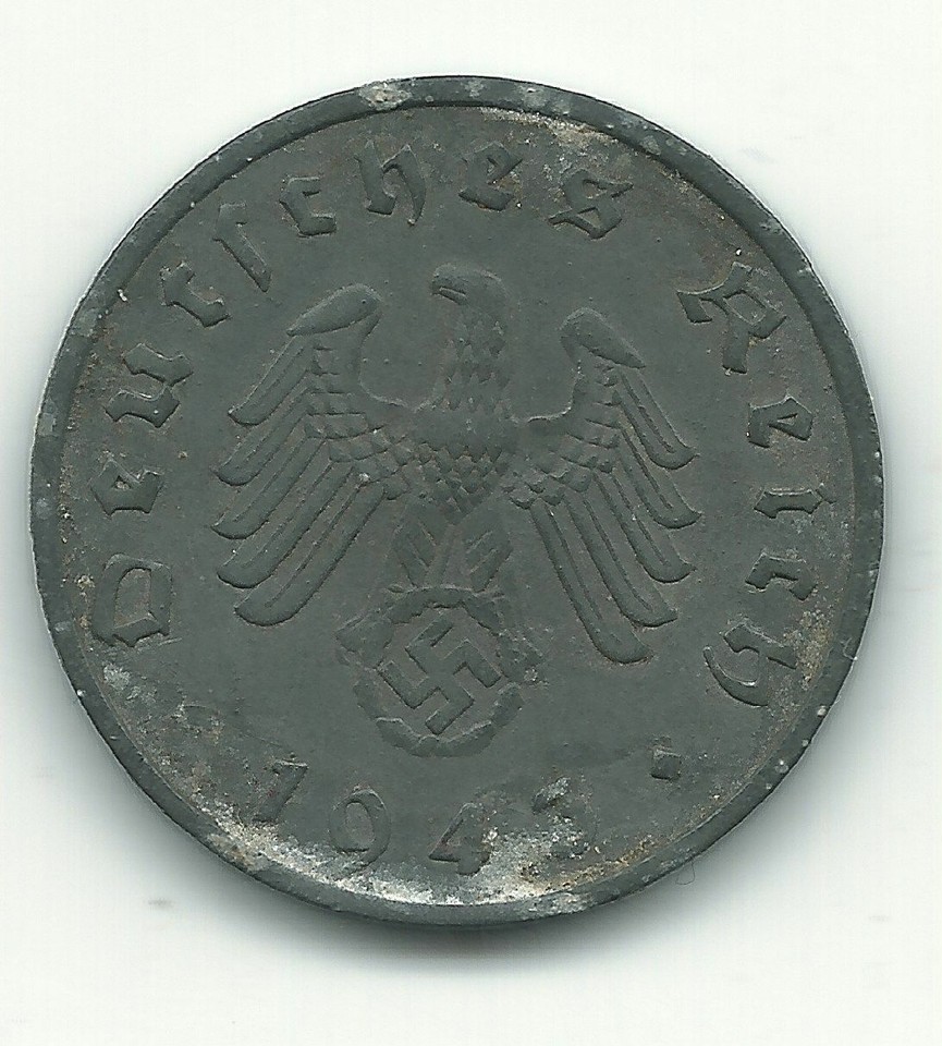 10 Reichspfennig 1940-44 - Original German WWII coin with swastika RARE ...