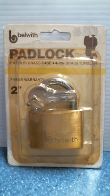 Belwith 2" Solid Brass Padlock (4140) FS | eBay