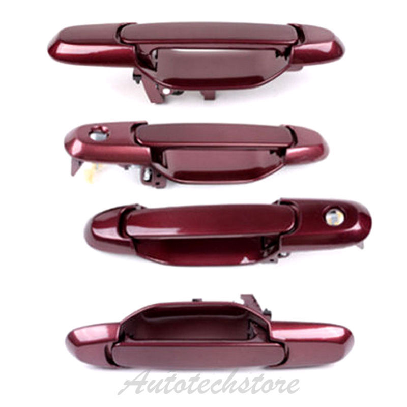 Outside Door Handle Set 4 Front+Rear For 98-03 Toyota Sienna Burgundy ...