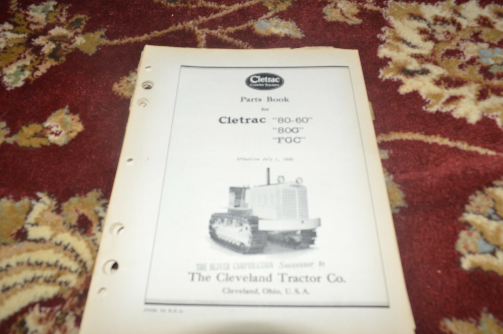 Cletrac 80-60 80G FCG Crawler Tractor Parts Book Manual GVOH | eBay