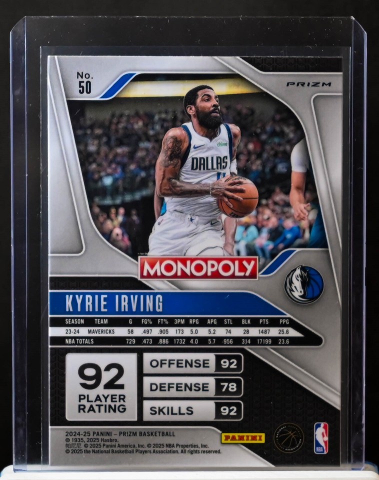 Kyrie Irving 2024-25 Prizm Monopoly Choice Nebula Prizm SSP Case Hit | eBay