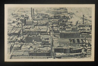 1936 Aerial View Swift & Company Plant Railroad Cars Meat Packing ...