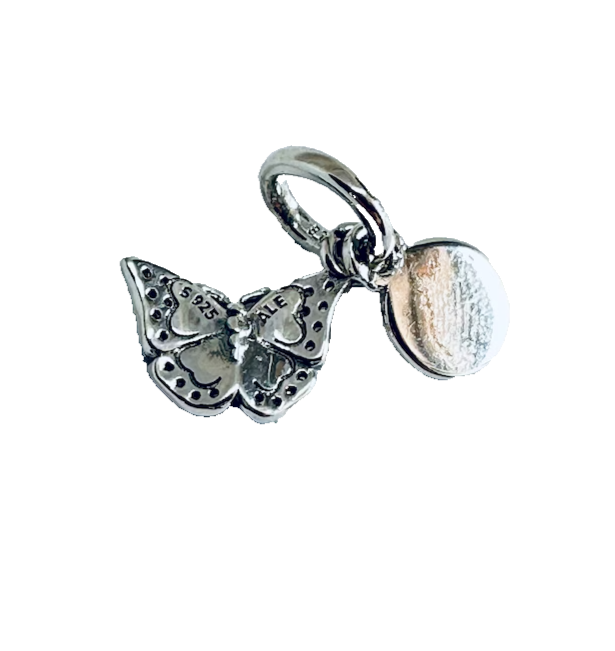Authentic PANDORA Blue Butterfly & Quote Dangle Charm 790757C01 | eBay