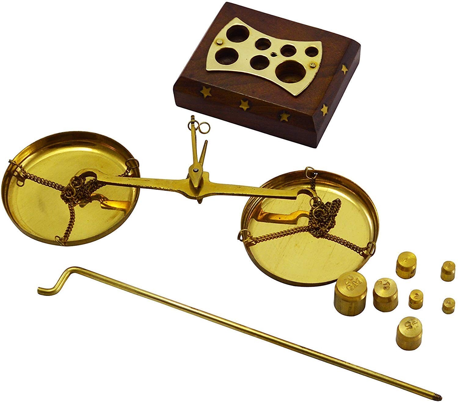 7" Brass Weighing Scale Balance Tarazu wts Measure Law Justice ...