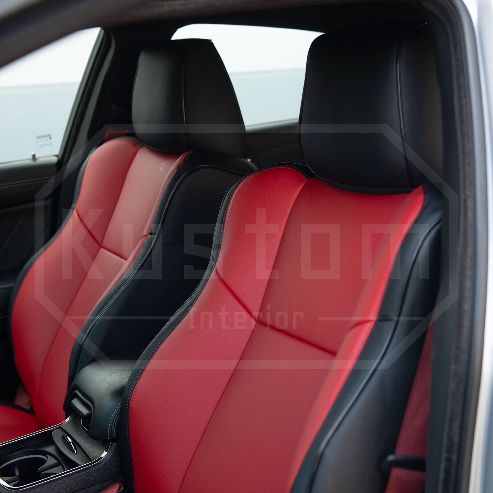 For 15-Up Dodge Challenger Performance Seat Black w/ Red Custom Seat ...