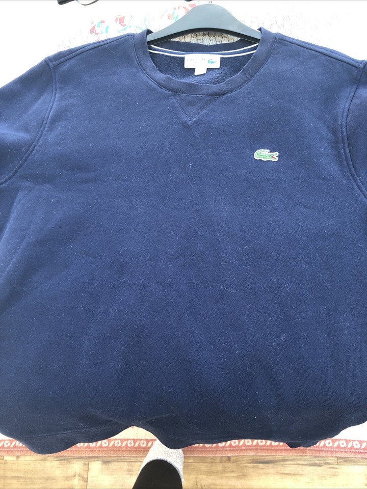 MENS LACOSTE SPORT NAVY BLUE LONG SLEEVE TOP SIZE MED SEE PHOTOS | eBay UK