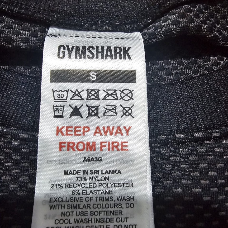 Gymshark Onyx 5.0 Seamless Long Sleeve T-Shirt Black /Onyx Grey Size S ...