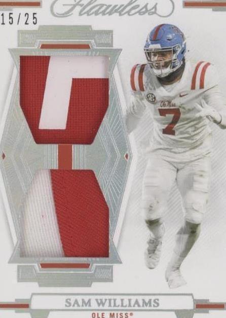 2022 Panini Flawless Collegiate - Rookie Dual Patches Sam Williams #RDP ...