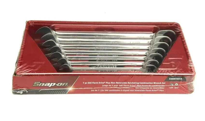 New Snap-on™ 7pc SAE 0° Non-Reversing Ratcheting Combo Wrench Set SOXR707A | eBay
