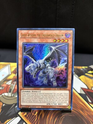 Yu-Gi-Oh! Ghost Wyvern, The Underworld Dragon 1st Ed. BLMR-EN025 Ultra ...