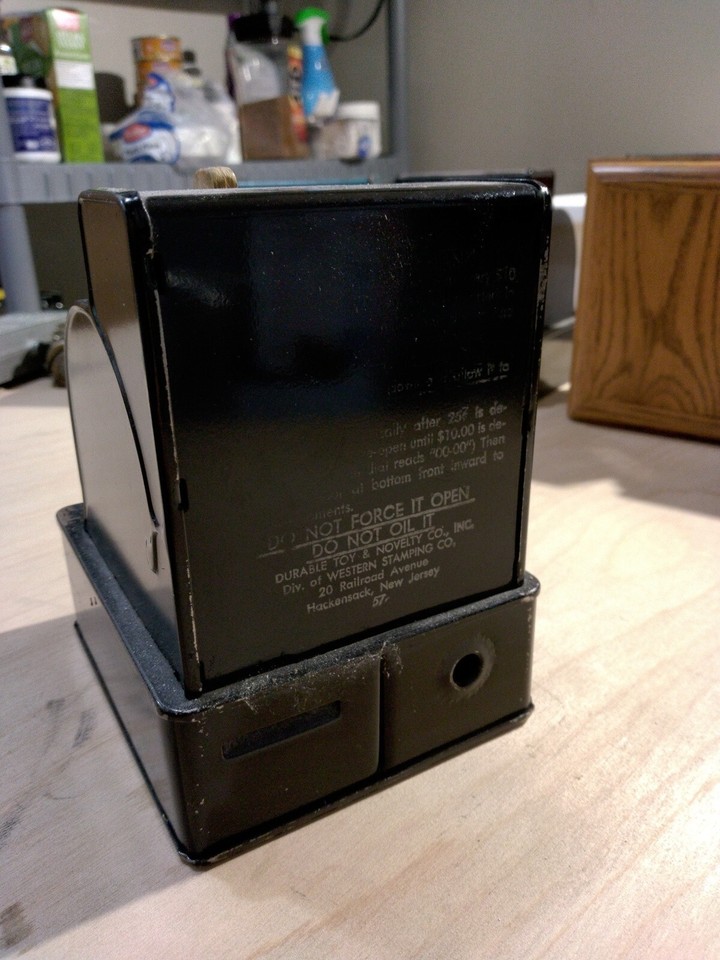 Antique Black Uncle Sam’s Register Bank Savings Box, Durable Toy Co ...