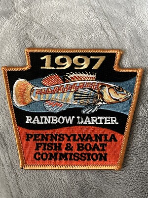 1997 PA FISH & BOAT COMMISSION KEYSTONE PATCH "RAINBOW DARTER” | eBay