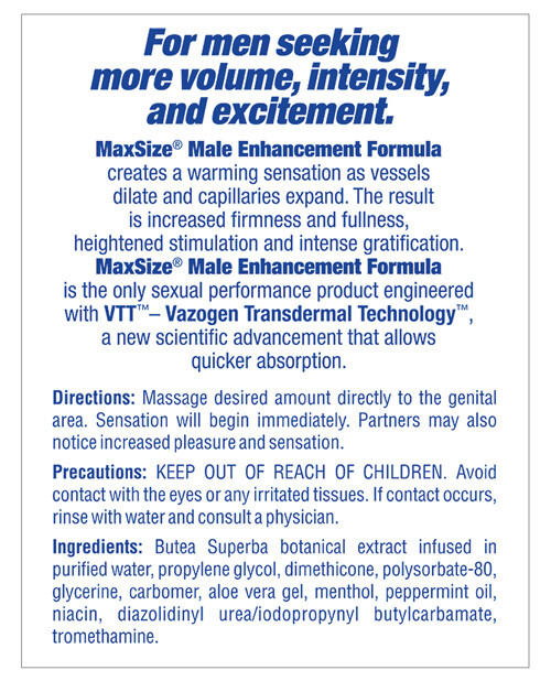 Max Size Male Enhancement Cream - Individual Foil Packet | eBay