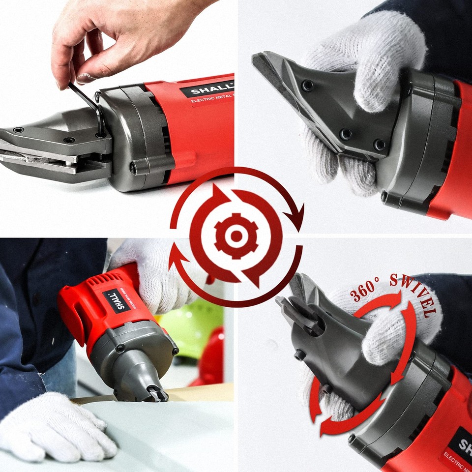 SHALL Metal Cutting Shear, 4.0-Amp Corded Sheet Metal Cutter, Variable ...
