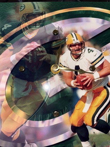 American Heroes Green Bay Packer Brett Favre Wall Clock Plaque QB Club ...