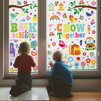 Back to School Window Clings - 9 Sheets of Fun & Creative Decor for ...