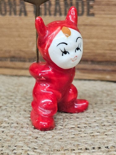 vtg. Japan Pixie Elf little RED DEVIL mid-century figurine | eBay