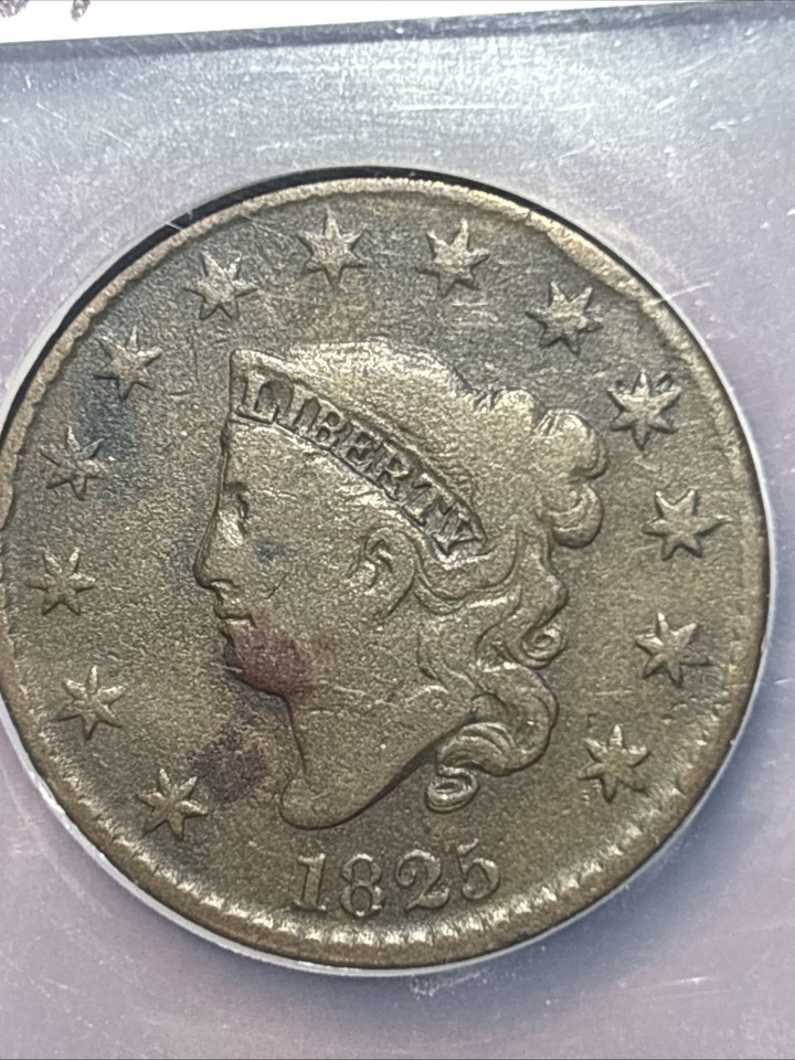 1825 Large Cent N-6 Jules Reiver Collection Triple Profile Sold For$184 ...