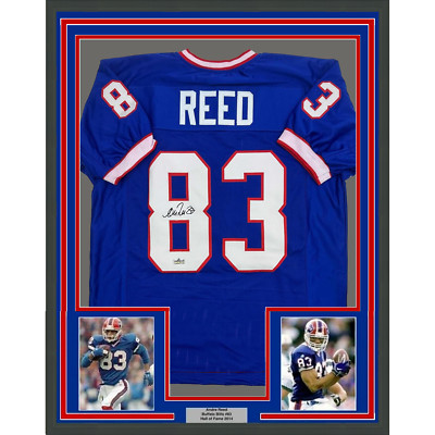 Framed Facsimile Autographed Andre Reed 35x39 Buffalo Blue Reprint ...