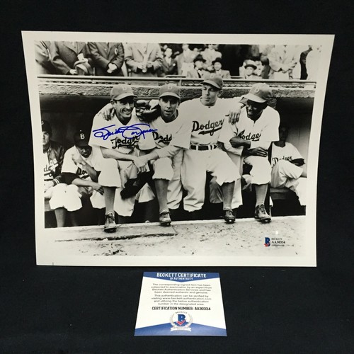 SPIDER JORGENSEN JACKIE ROBINSON DODGERS SIGNED AUTOGRAPH 8X10 PHOTO ...