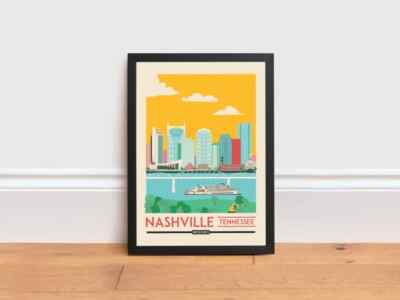 Nashville Print - Tennessee Poster | Travel Poster | eBay