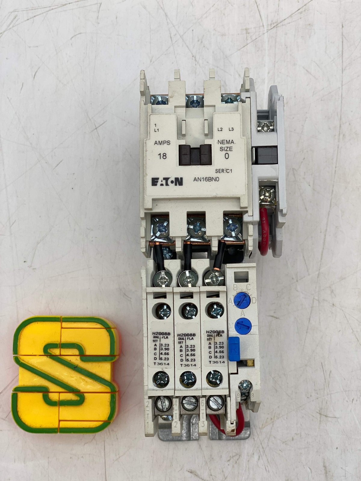 Eaton AN16BN0 C1 Motor Starter 600VAC 3-P 18A NEMA 0 W./ OL Relay (Used ...