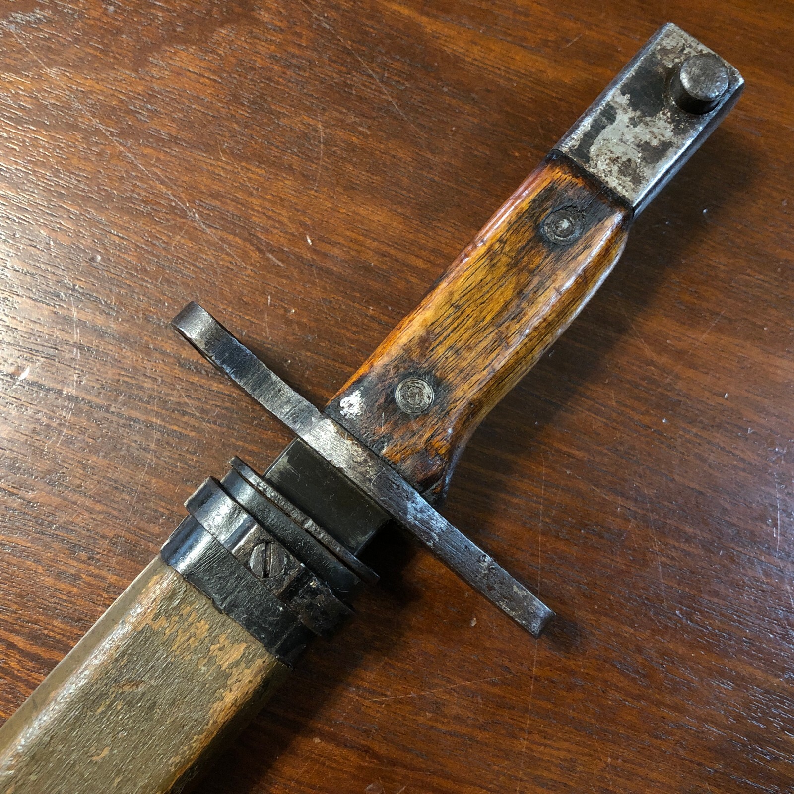 WW2 Late War Japanese IJA Last Ditch Arisaka Type 30 Bayonet & Wooden ...