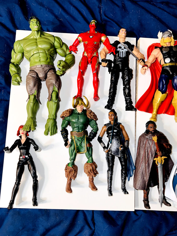 MARVEL LEGENDS LOT 16 FIGURES + 2 MOTORCYCLES MCU HULK IRON MAN X-MEN ...