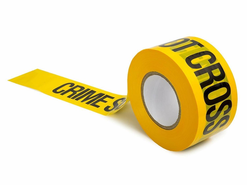 CRIME SCENE tape - Halloween Police Cop Fbi CIA CSI Firefighter Stay ...