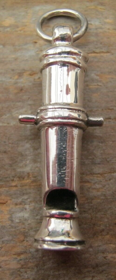 Fantastic Solid Silver Royal Navy Canon Shaped Admirals Whistle ...