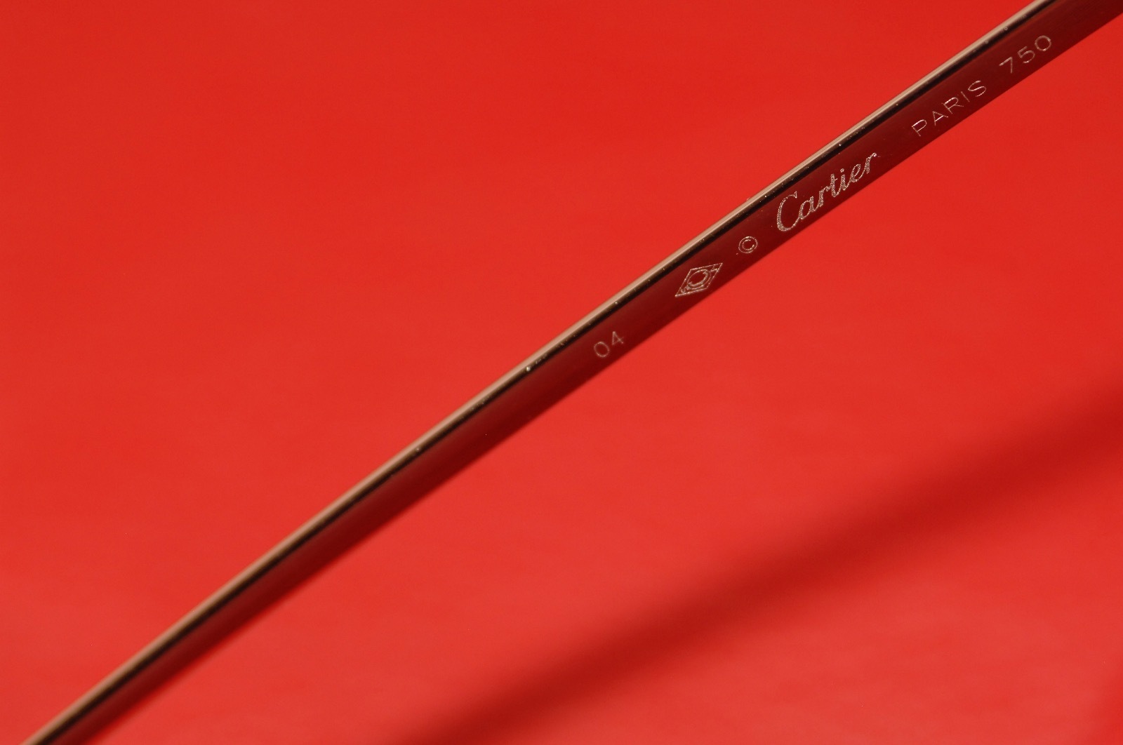 CARTIER LIMITED EDITION "PRECIOUS EYEWEAR", # 04, WHITE GOLD, TEMPLE ...