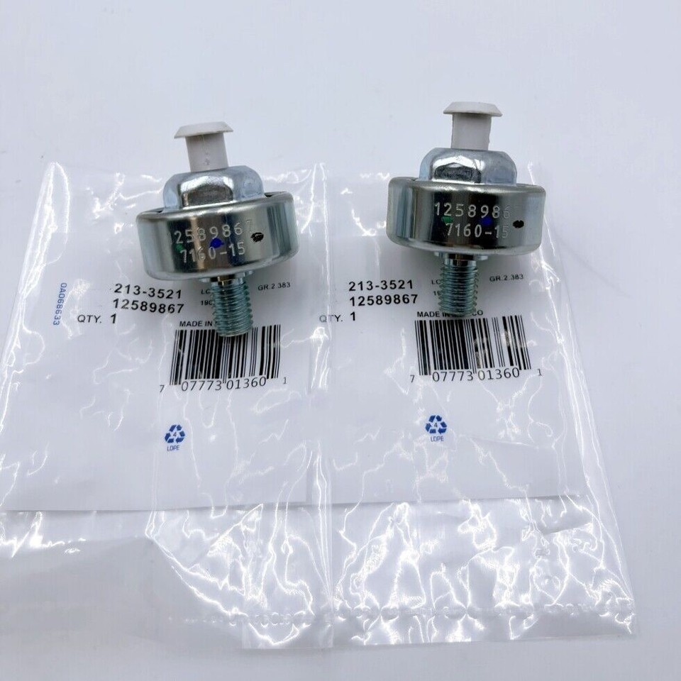 2PC Genuine OEM 213-3521 Knock Sensor 12589867 Fit Chevy Silverado ...