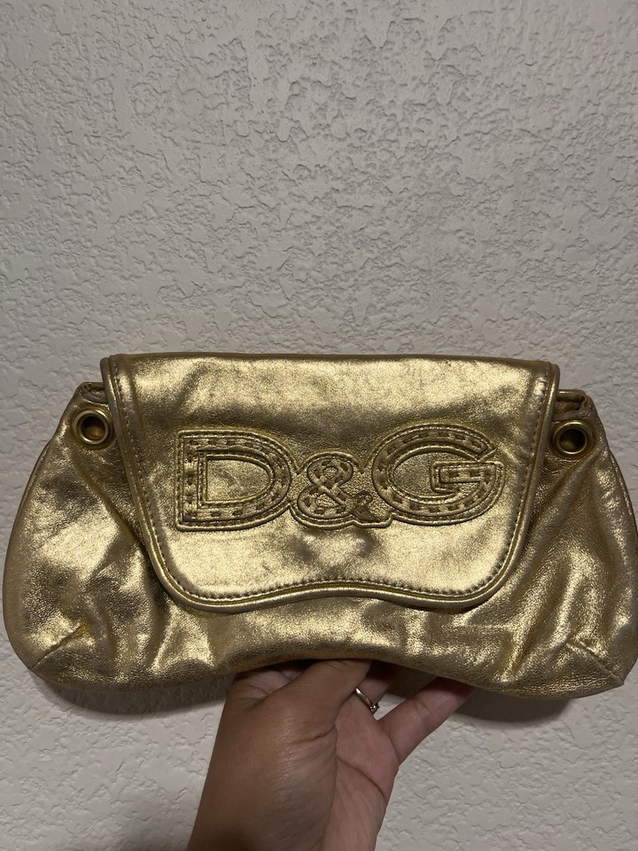 Vintage Dolce & Gabbana Golden Clutch D & G Purse Wallet | eBay