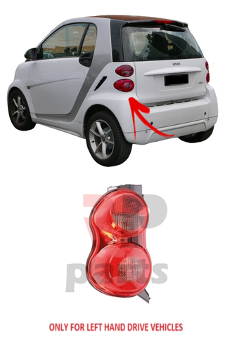 FOR SMART FORTWO 2007-2014 NEW REAR TAIL LIGHT LAMP LEFT N/S LHD ...