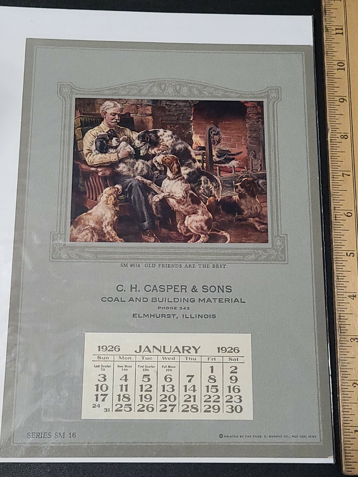 1916 Calendar Sample C.H. Casper Coal & Building | eBay