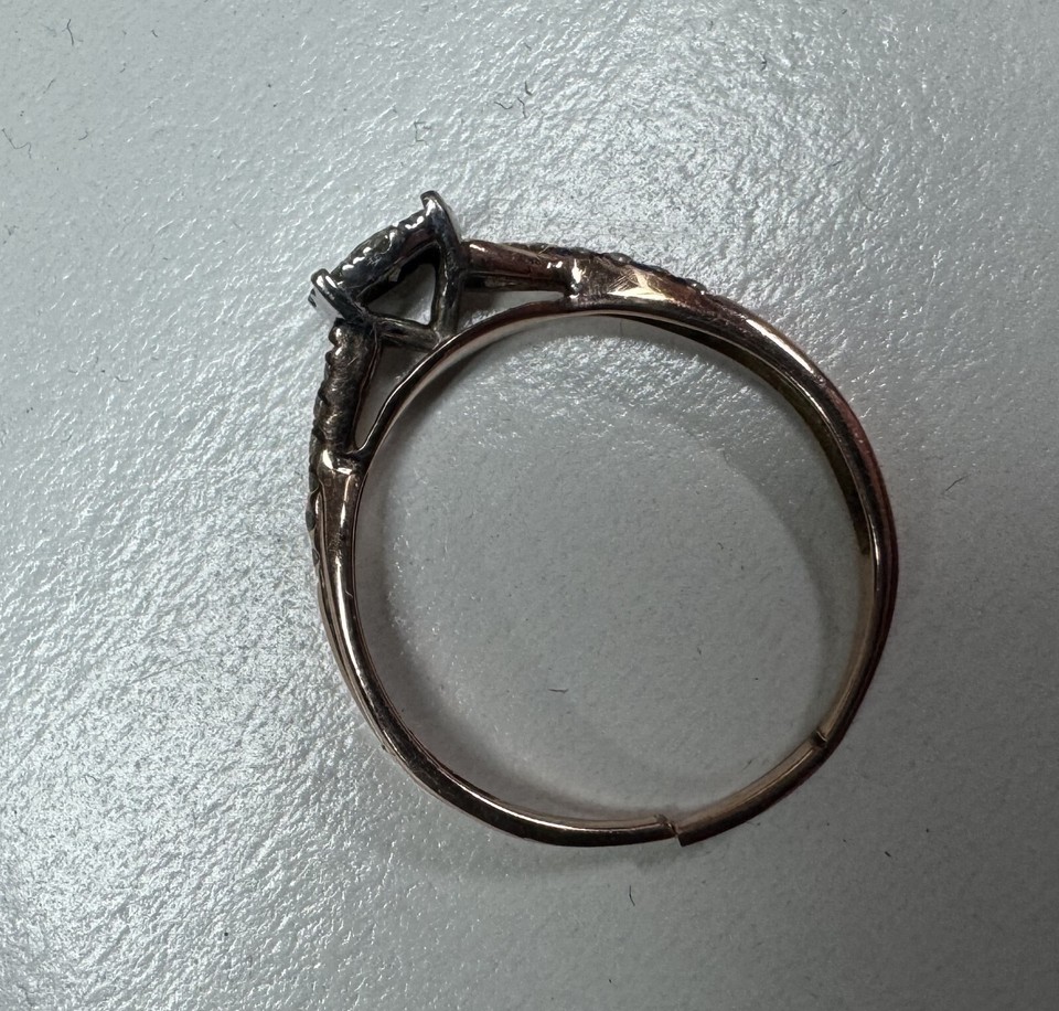 Diamond Wedding Ring Set Pink Gold 6.5 - 8.5 Band Riddle's Jewelry ...