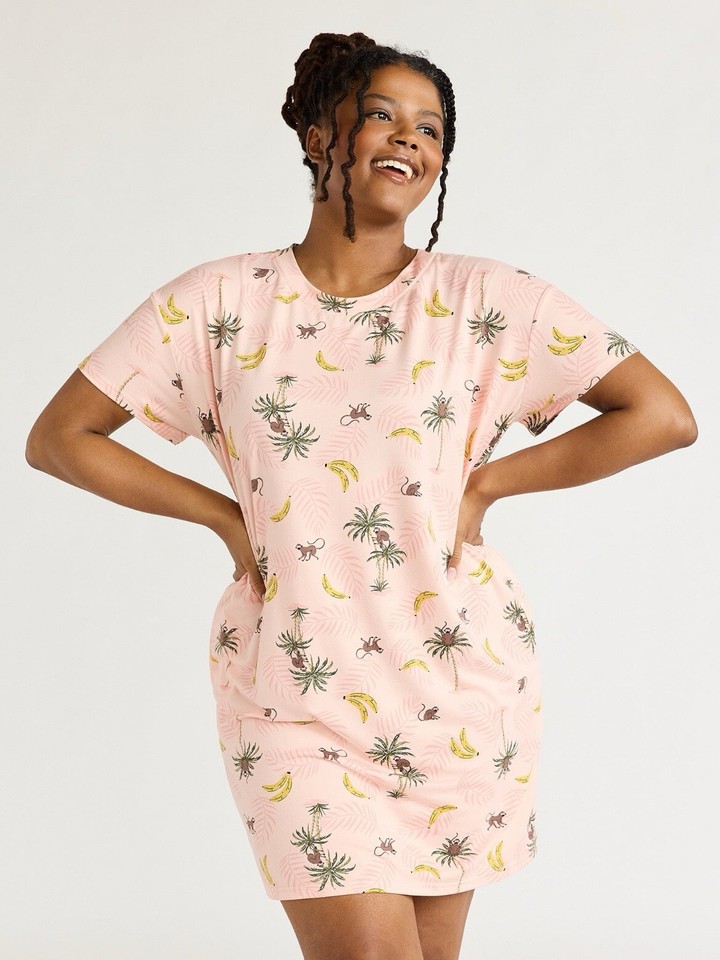 JOYSPUN Women’s 2X-3X Sleep Shirt Nightshirt Short Sleeve Sleepwear ...