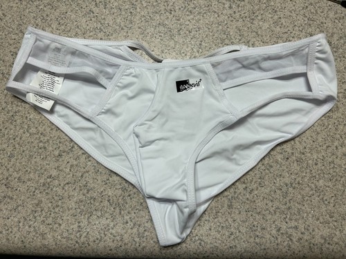 Good Devil White Mesh Waist Bikini Brief Size L | eBay